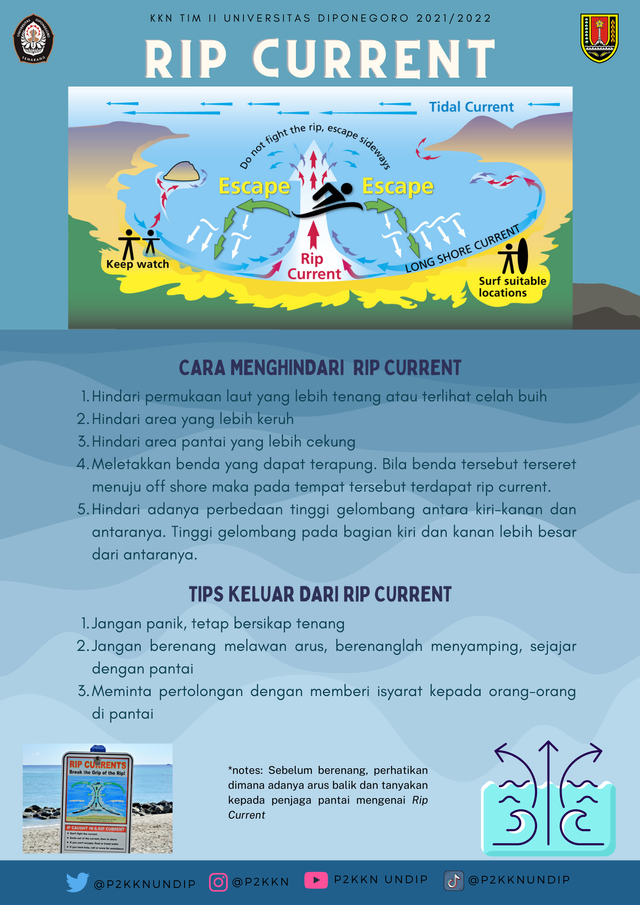 Mengenali Bahaya Rip Current Bersama Mahasiswi KKN TIM II UNDIP ...