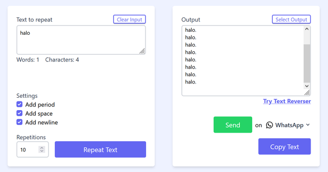 5 Cara Menggunakan Text Repeater, Chatting di WhatsApp Jadi Makin Seru ...