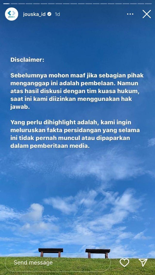 Usai Bikin Pembelaan, Akun Instagram Jouska Hilang Lagi | kumparan.com Usai Bikin Pembelaan, Akun Instagram Jouska Hilang Lagi | kumparan.com