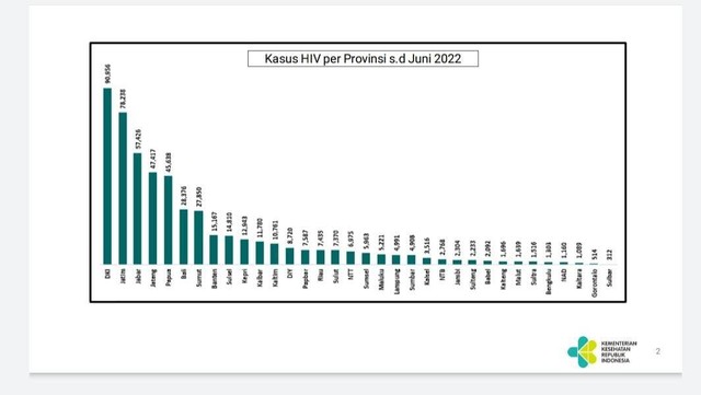 Data Sebaran Kasus HIV di RI Per Juni 2022: Jakarta Nyaris 100.000 ...