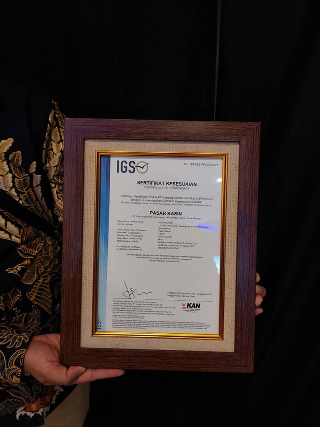 Pasar Kasin di Malang Raih Predikat Pasar Berstandar Nasional ...