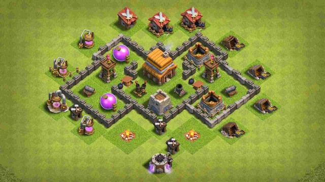 5 Pertahanan CoC TH 4 Terkuat, Begini Susunannya | kumparan.com