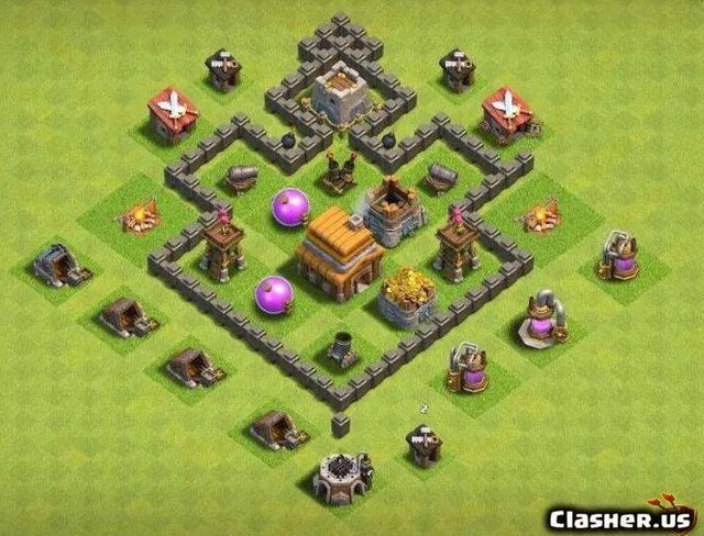 5 Pertahanan CoC TH 4 Terkuat, Begini Susunannya | kumparan.com