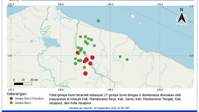 27 Kali Gempa Bumi Susulan Guncang Mamberamo Raya | kumparan.com