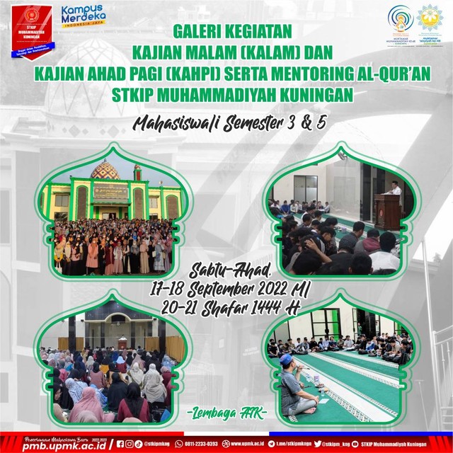 Kegiatan KALAM, KAHPI, dan Mentoring Al-Qur'an STKIP Muhammadiyah ...