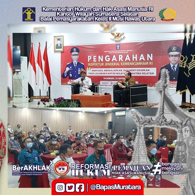 Bapas Muratara Ikuti Pengarahan Inspektur Jenderal Kemenkumham RI ...