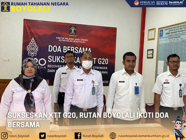 Sukseskan KTT G20, Rutan Boyolali Ikuti Doa Bersama | kumparan.com