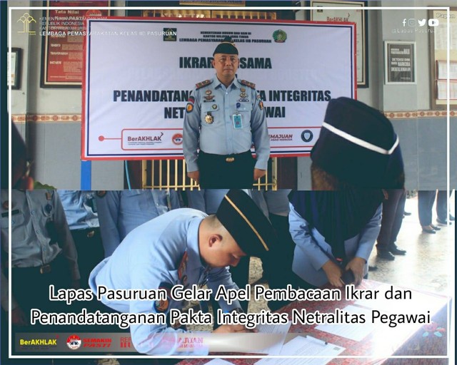 Ikrar dan Tanda Tangan Pakta Integritas Netralitas Pegawai Oleh Lapas ... Ikrar dan Tanda Tangan Pakta Integritas Netralitas Pegawai Oleh Lapas ...
