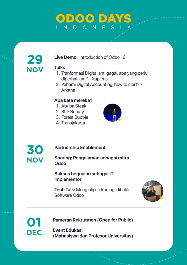Odoo Days Indonesia 2022: Tingkatkan Skill dan Kembangkan Bisnis di Era ... Odoo Days Indonesia 2022: Tingkatkan Skill dan Kembangkan Bisnis di Era ...