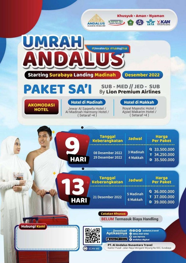 PT Al Andalus Tawarkan Promo Umrah Mulai Rp 27 Juta-an Kini Hadir di Kota Batu | kumparan.com