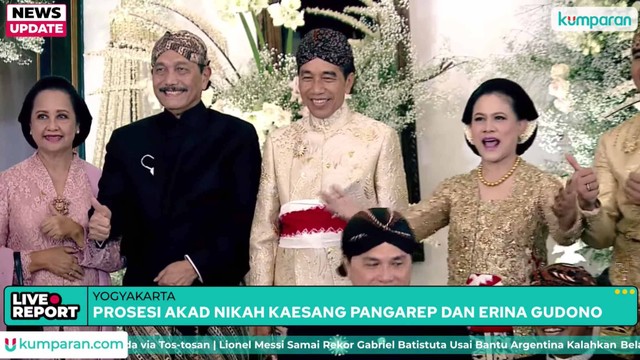 Lucunya Pak Bas Minta Ulang Sesi Foto Menteri Bersama Kaesang-Erina ...