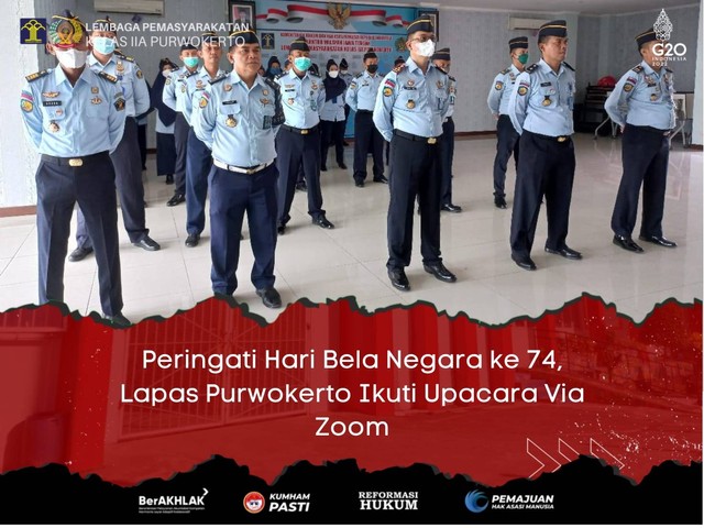 Peringati Hari Bela Negara ke 74, Lapas Purwokerto Ikuti Upacara Via Zoom | kumparan.com