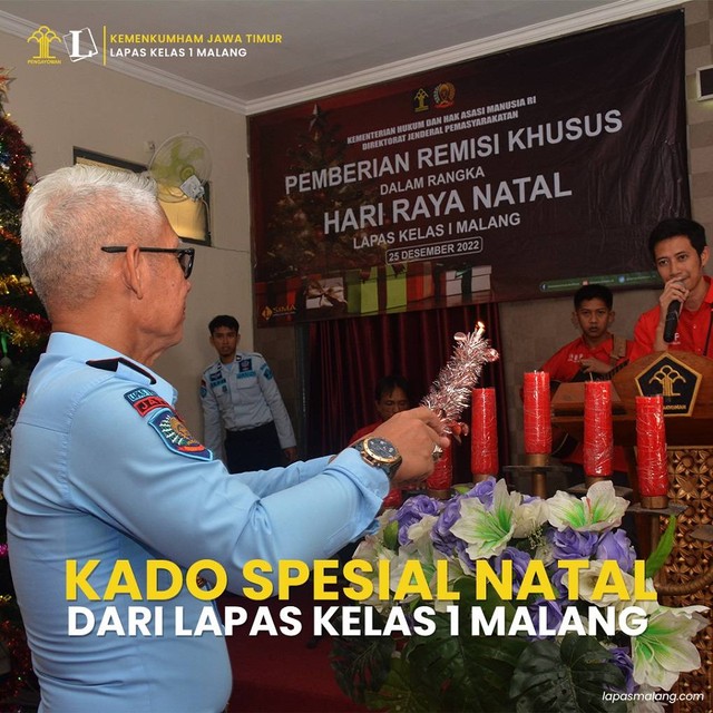 Kado Spesial Natal, 35 Warga Binaan Lapas Kelas I Malang dapat Remisi ... Kado Spesial Natal, 35 Warga Binaan Lapas Kelas I Malang dapat Remisi ...
