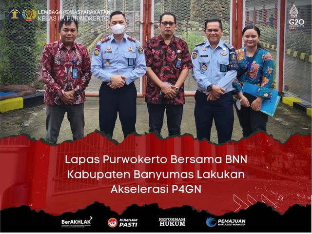 Lapas Purwokerto Bersama BNN Kabupaten Banyumas Lakukan Akselerasi P4GNP4GN | kumparan.com