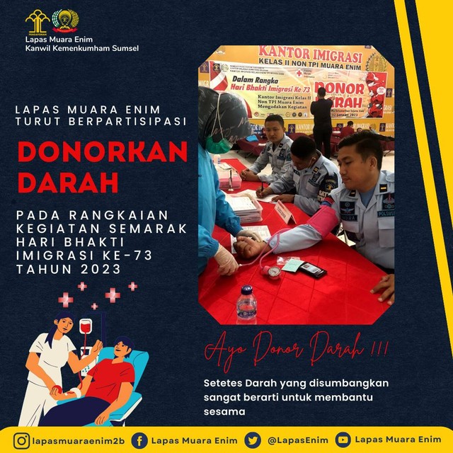 Lapas Muara Enim Turut Berpartisipasi Donorkan Darah | kumparan.com Lapas Muara Enim Turut Berpartisipasi Donorkan Darah | kumparan.com