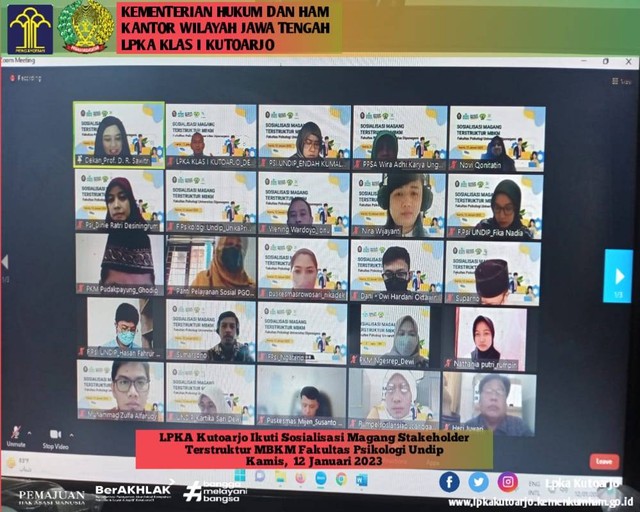 LPKA Kutoarjo Ikuti Sosialisasi Stakeholder Magang Terstruktur Undip ...