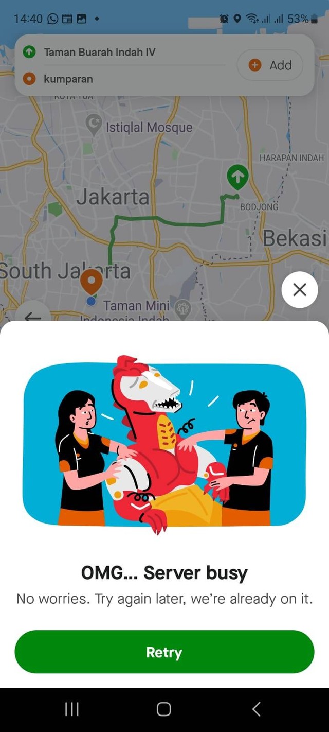 Gojek Down Siang Ini, Tidak Bisa Pesan Ojol dan Taksi Online | kumparan.com