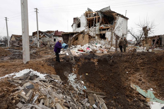 Foto: Kondisi Permukiman Warga di Hlevakha yang Hancur Usai Dirudal ...