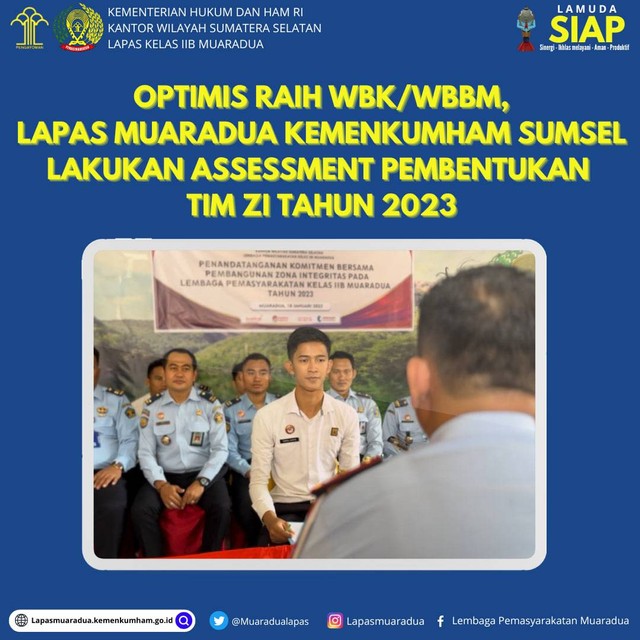 Optimis Raih Predikat WBK/WBBM, Lapas Muaradua Lakukan Assessment TIM ... Optimis Raih Predikat WBK/WBBM, Lapas Muaradua Lakukan Assessment TIM ...
