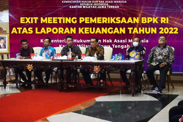 Kemenkumham Jateng Bersama BPK RI Gelar Exit Meeting Atas Laporan Keuangan 2022 | kumparan.com