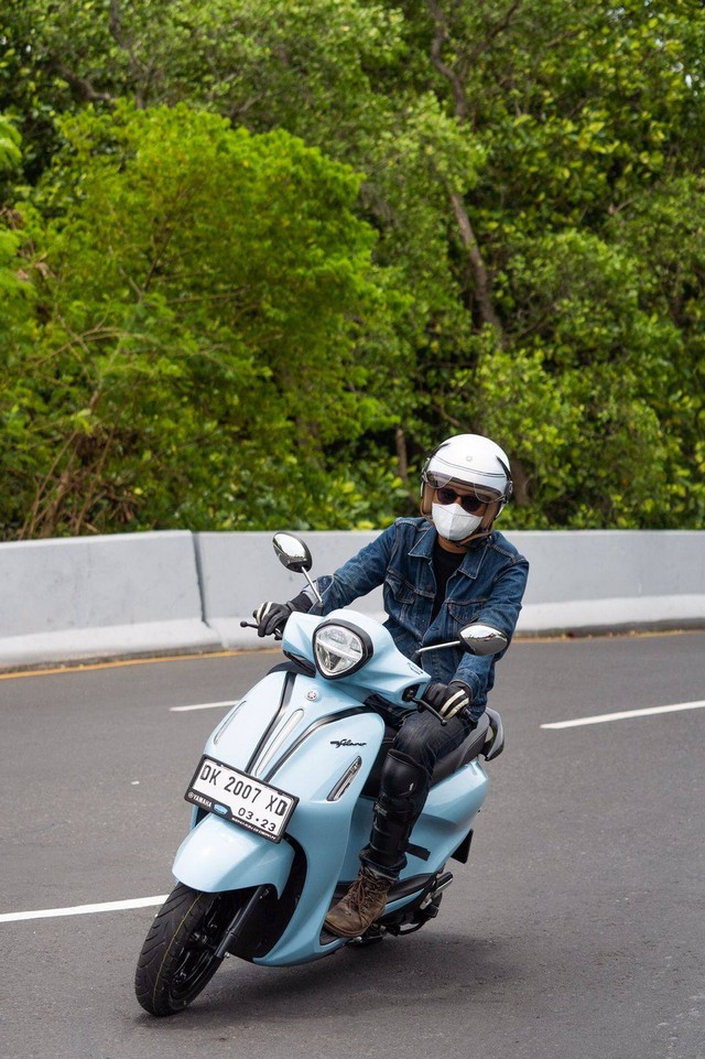 Geber Yamaha Grand Filano Hybrid Connected di Bali, Konsumsi BBM 60 Km ...
