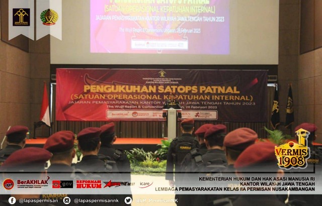 Plt Kalapas Permisan Ikuti Pengukuhan SatOps Patnal Pemasyarakatan Jawa ...