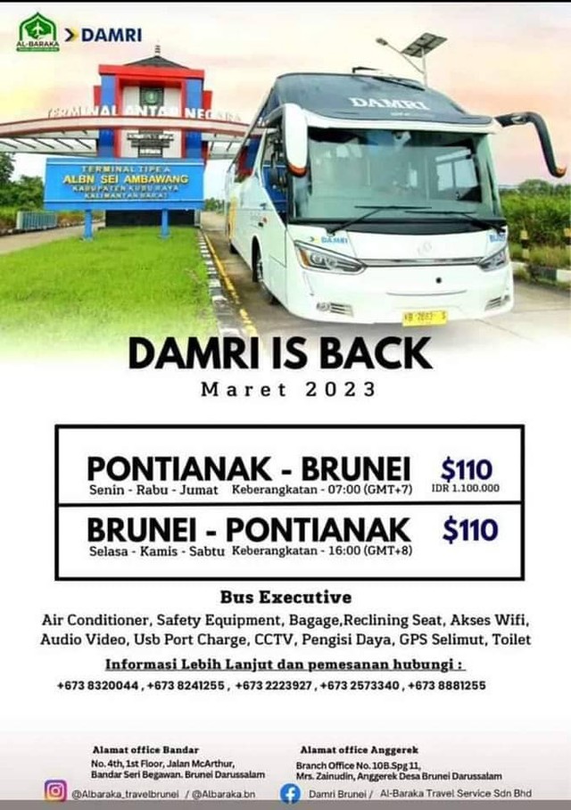 Bus Damri Rute Luar Negeri Kembali Beroperasi, Harga Tiketnya Rp 1,1 ...