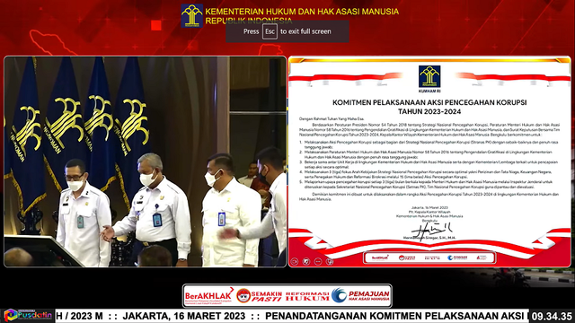 Penandatanganan Komitmen Aksi Pencegahan Korupsi dan Sambut Bulan Suci Ramadhan | kumparan.com