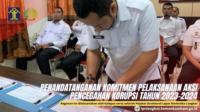 Penandatanganan Komitmen Pelaksanaan Aksi Pencegahan Korupsi Tahun 2023-2024 | kumparan.com