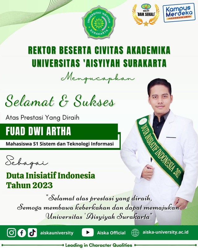 Mahasiswa AISKA Terpilih sebagai Duta Inisiatif Indonesia 2023 ...