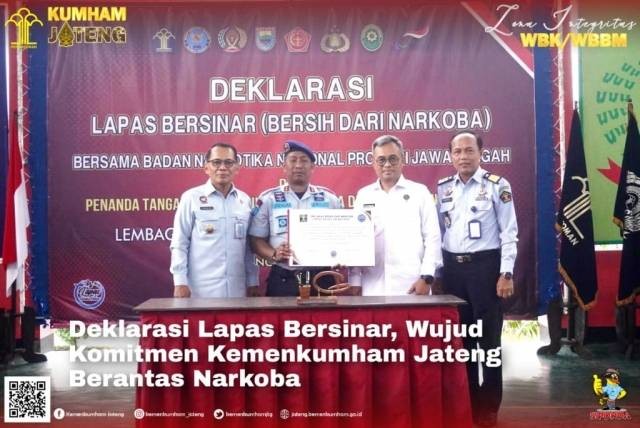 Deklarasi Lapas Bersinar, Wujud Komitmen Kemenkumham Jateng Berantas ... Deklarasi Lapas Bersinar, Wujud Komitmen Kemenkumham Jateng Berantas ...