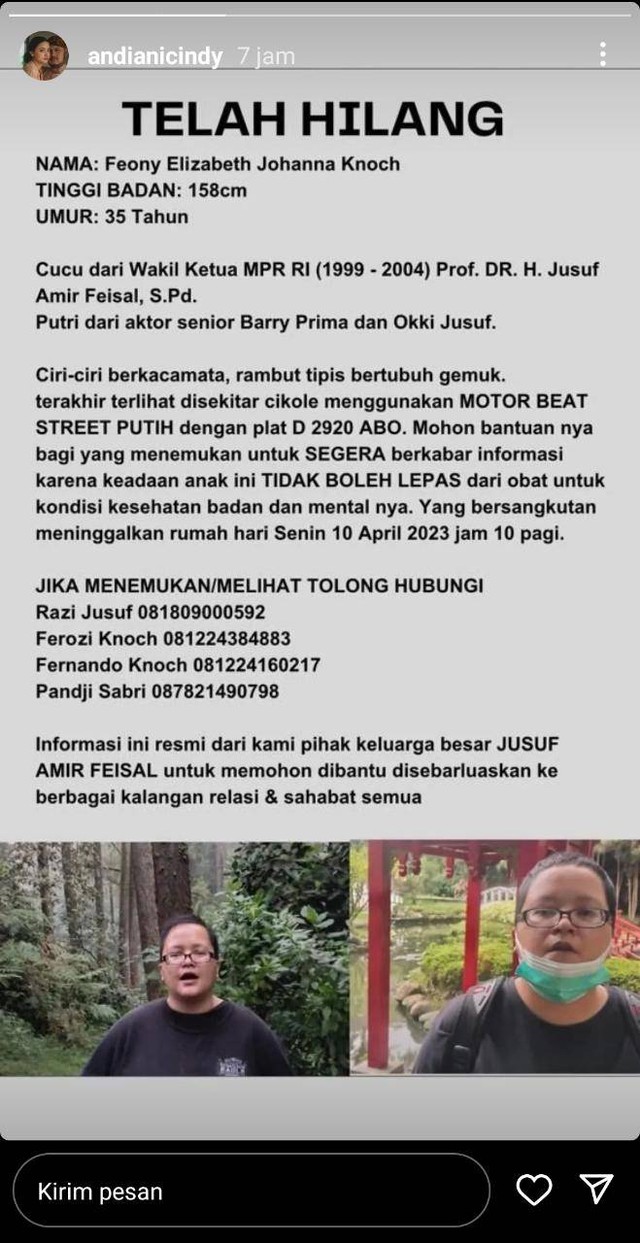 Sempat Dilaporkan Hilang, Anak Barry Prima Akhirnya Ditemukan ...