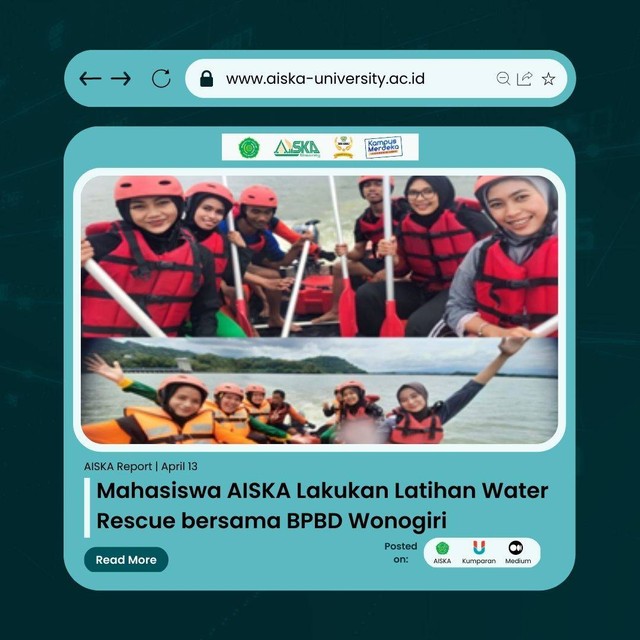 Mahasiswa AISKA Lakukan Latihan Water Rescue bersama BPBD Wonogiri | kumparan.com