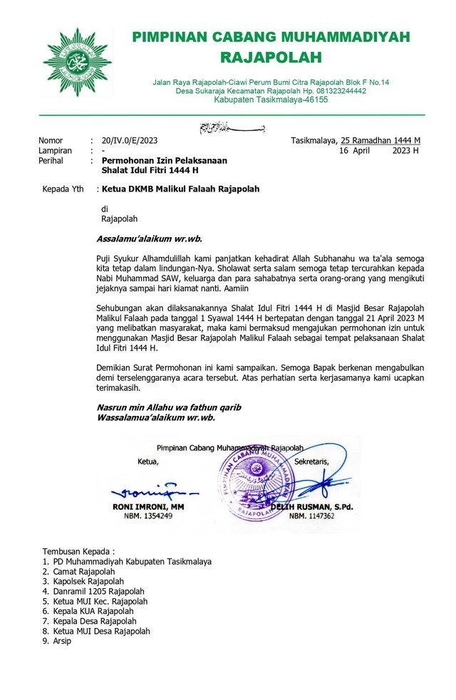 Masjid Besar di Tasik Tolak Izin Muhammadiyah untuk Salat Idul Fitri ...