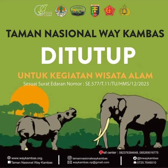 Wisata Alam Taman Nasional Way Kambas Masih Tutup pada Libur Lebaran | kumparan.com