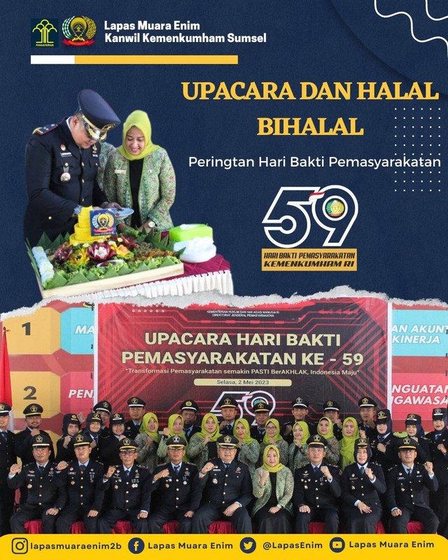 Lapas Muara Enim ikuti Kegiatan Upacara HBP Ke-59Th & Halal Bihalal Virtual. | kumparan.com