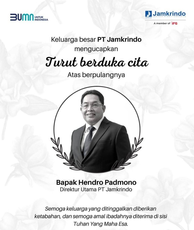 Terjatuh di Pameran Kopi, Dirut Jamkrindo Hendro Padmono Meninggal ...