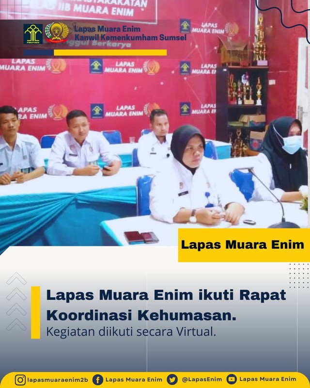 Lapas Muara Enim ikuti Rapat Koordinasi Kehumasan secara Virtual | kumparan.com