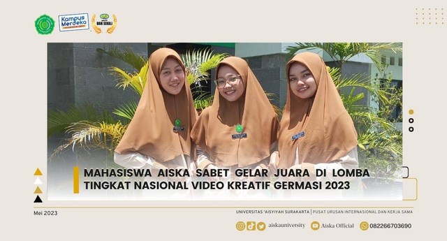 Mahasiswa AISKA Sabet Gelar Juara Lomba Nasional Video Kreatif GERMASI 2023 | kumparan.com