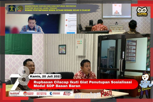 Bergabung Virtual, Rupbasan Cilacap Ikuti Penutupan Sosialisasi Modul ... Bergabung Virtual, Rupbasan Cilacap Ikuti Penutupan Sosialisasi Modul ...