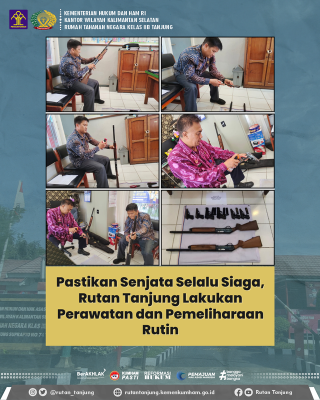 Pastikan Senjata Selalu Siaga, Rutan Tanjung Lakukan Perawatan dan Pemeliharaan | kumparan.com