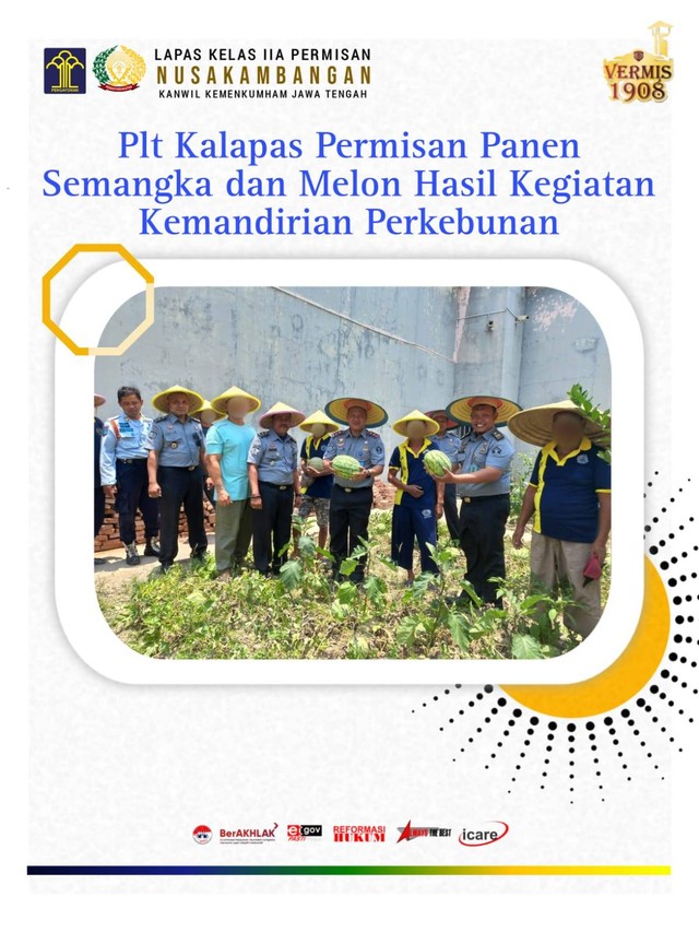 Plt Kalapas Permisan Panen Semangka dan Melon Hasil Kegiatan ... Plt Kalapas Permisan Panen Semangka dan Melon Hasil Kegiatan ...