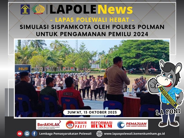 Lapas Kelas IIB Polewali Hadiri Acara Simulasi Sispamkota Pengamanan Pemilu 2024 | kumparan.com