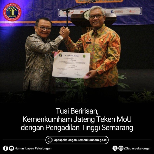 Tusi Beririsan, Kemenkumham Jateng Teken MoU dengan Pengadilan Tinggi Semarang | kumparan.com