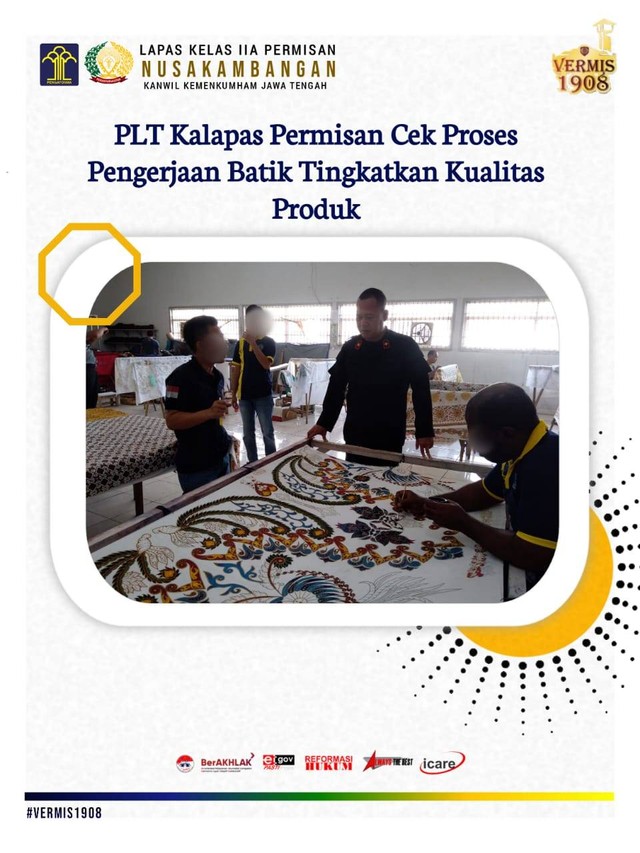 PLT Kalapas Permisan Cek Proses Pengerjaan Batik Tingkatkan Kualitas ... PLT Kalapas Permisan Cek Proses Pengerjaan Batik Tingkatkan Kualitas ...
