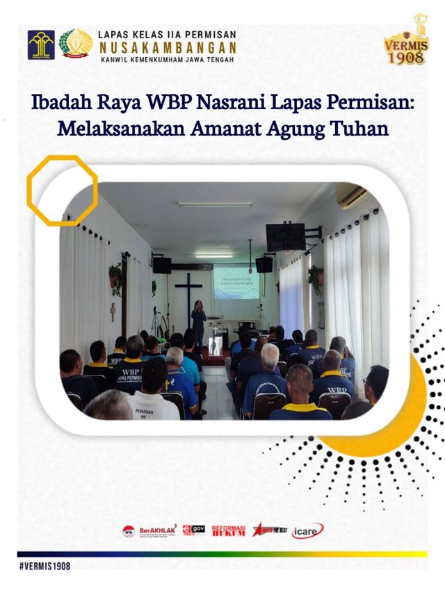 Ibadah Raya WBP Nasrani Lapas Permisan: Melaksanakan Amanat Agung Tuhan | kumparan.com