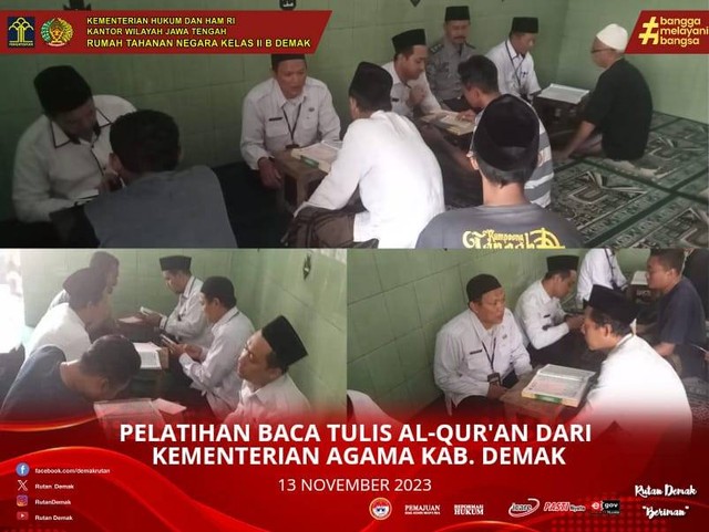 Gandeng Kemenag, Rutan Demak Adakan Kegiatan Belajar Membaca Alquran ...