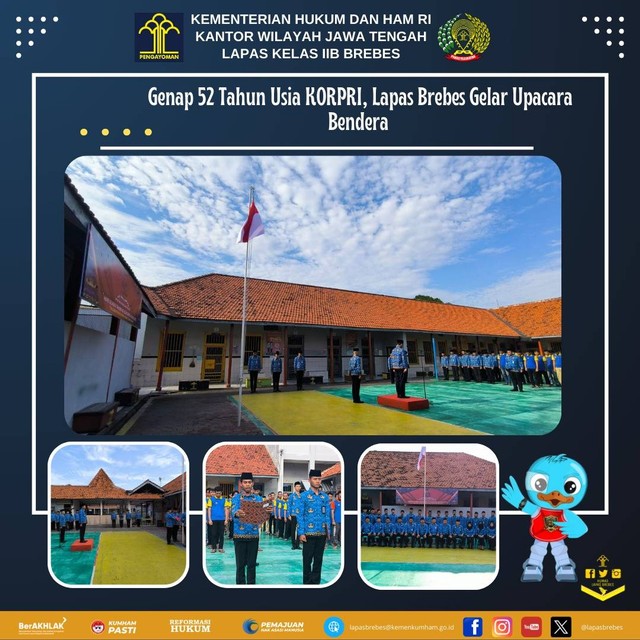Genap 52 Tahun Usia KORPRI, Lapas Brebes Gelar Upacara Bendera | kumparan.com