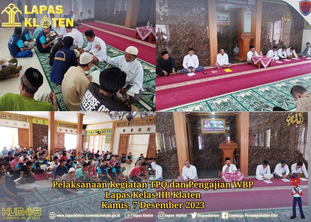 Tingkatkan pembinaan rohani WBP, Lapas Klaten adakan Pengajian ... Tingkatkan pembinaan rohani WBP, Lapas Klaten adakan Pengajian ...