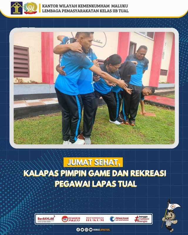 Jumat Sehat, Kalapas Pimpin Game dan Rekreasi Pegawai Lapas Tual ...